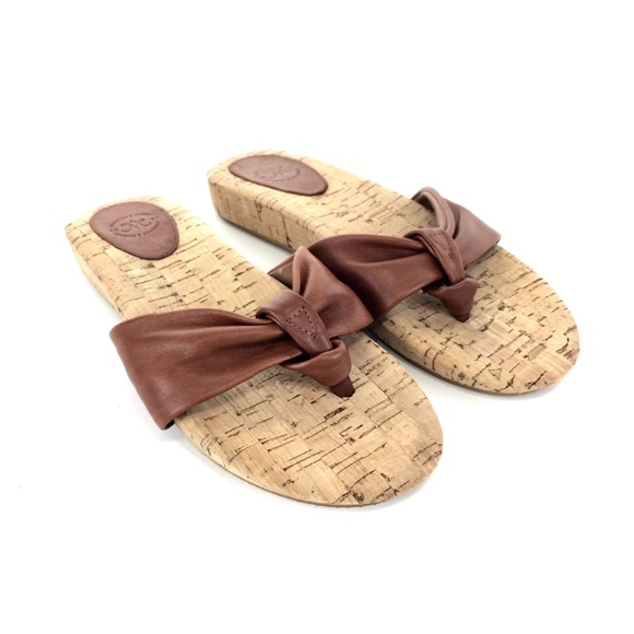 Johnston & Murphy | Shoes | Johnston Murphy Cognac Leather Cork Flip ...